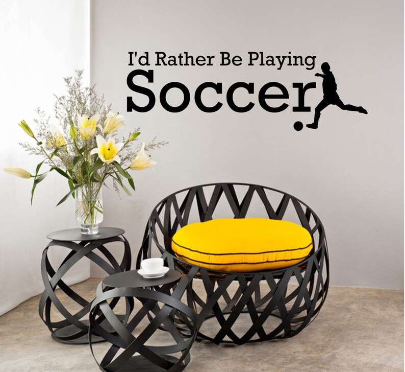 Soccer Wall Decal Soccer Vinyl Decal Sports Decals Wall - Etsy