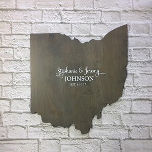 Unique Wedding Guest Book Alternative. State Guest Book. Wood Guest ...