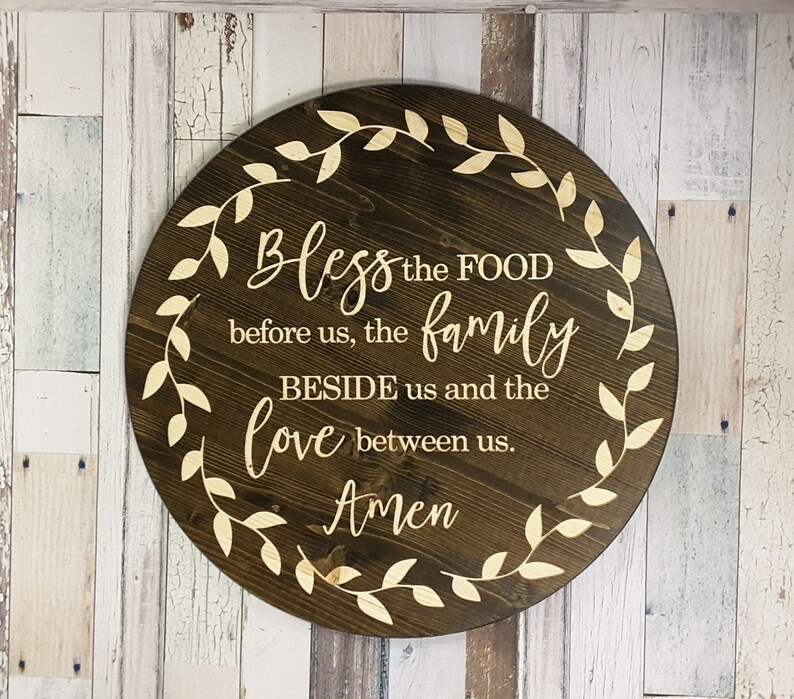 Bless the Food Before Us Dining Room Wall Art Inspirational - Etsy