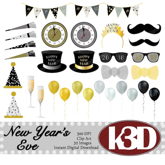 New Years Eve Noise Makers Clip Art