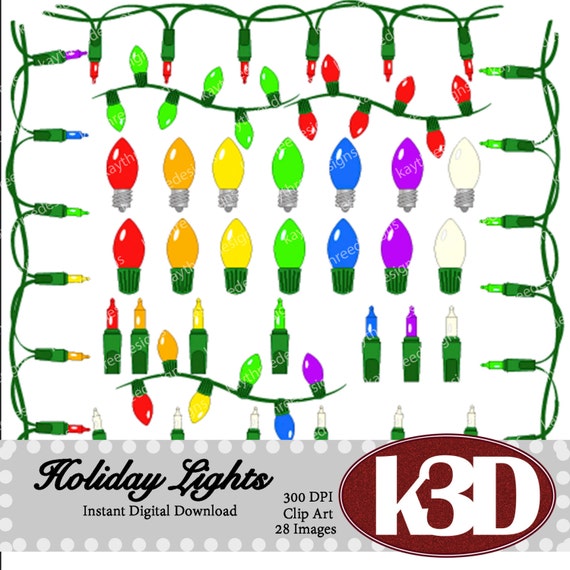 Holiday Lights Clip Art Free