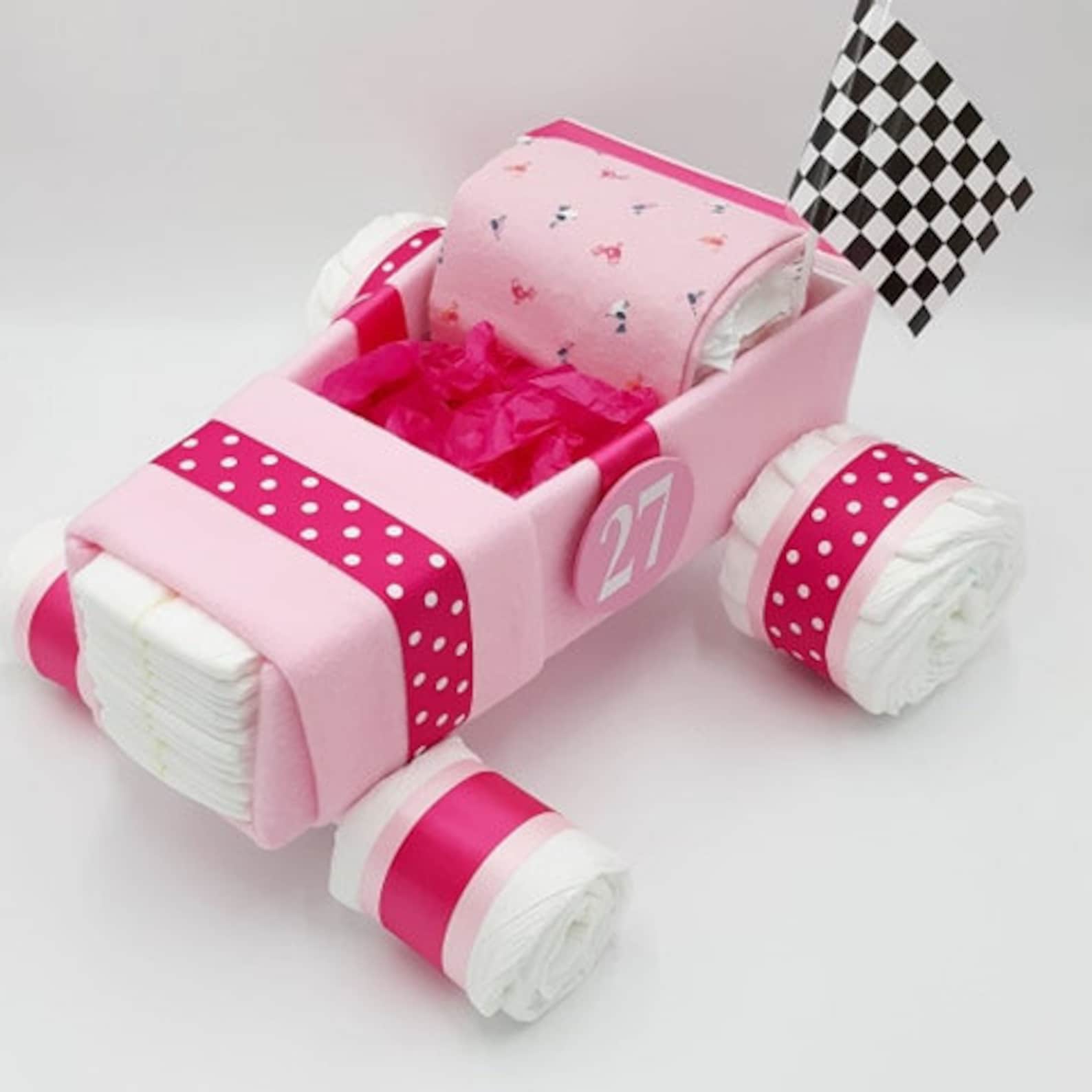 Race Car Diaper Cake Diaper Cake Baby Shower Gift Baby - Etsy Polska