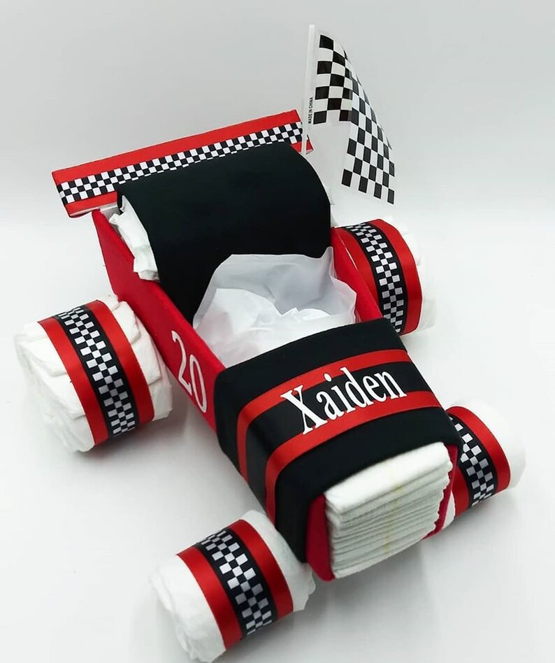Race Car Baby Shower Diaper Cake Diaper Cake Baby | Etsy