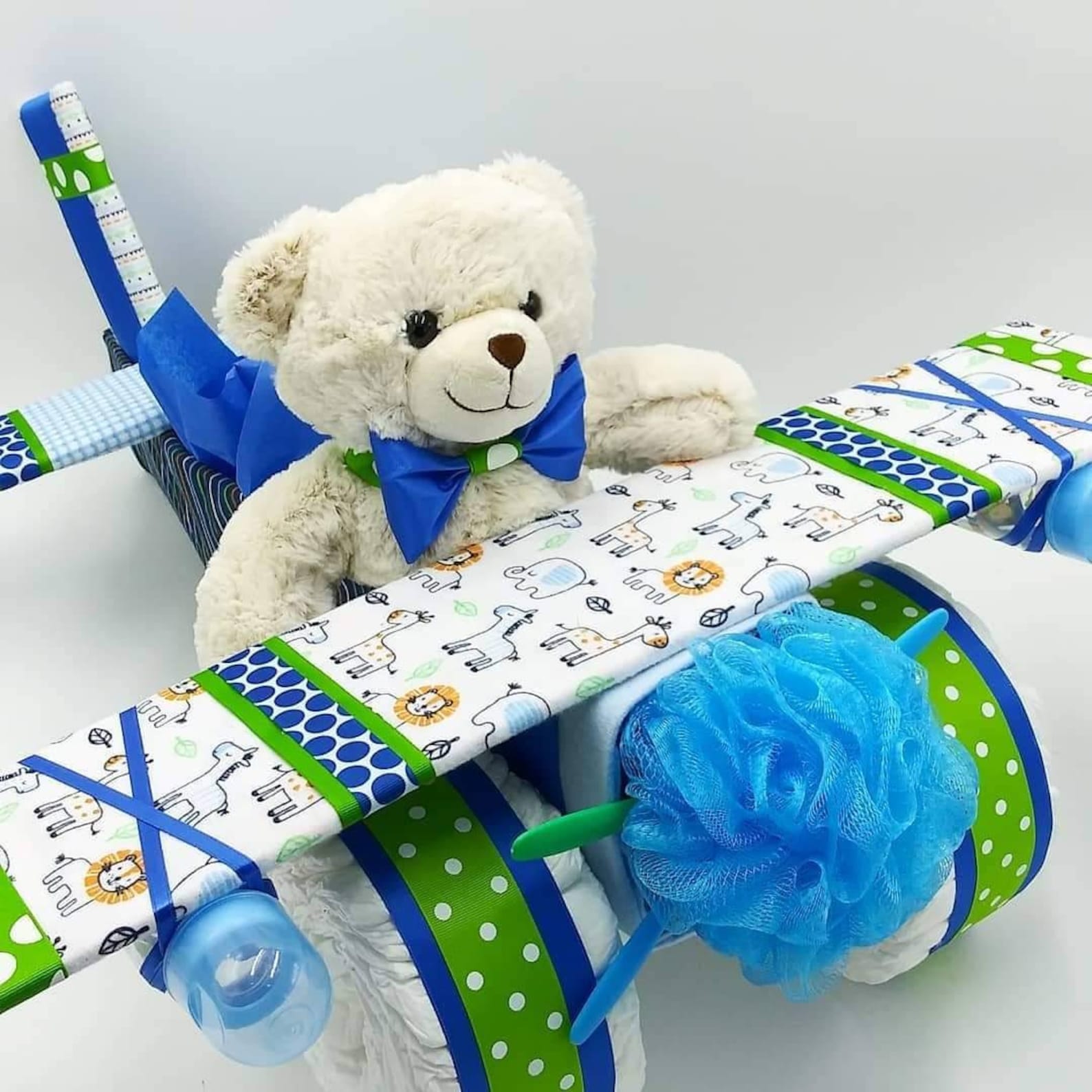 Airplane Diaper Cake - Boy Diaper Cake - Baby Gift - Baby Shower Gift ...