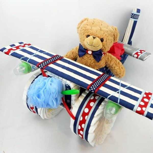 Airplane Diaper Cake - Etsy