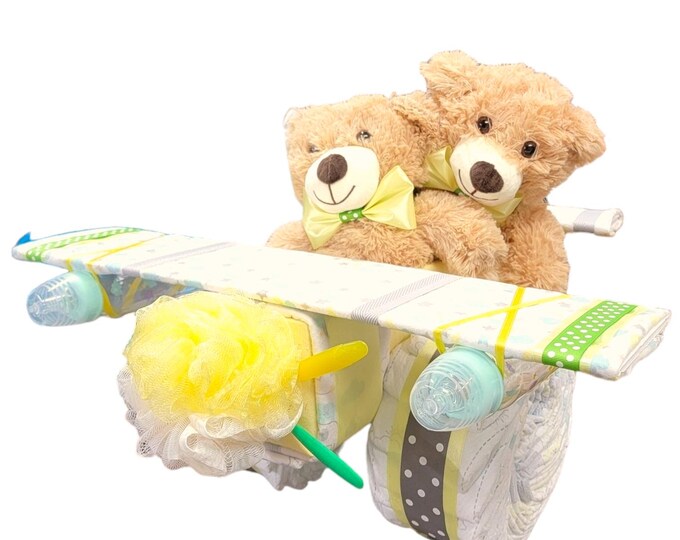 Airplane Diaper Cake - Etsy