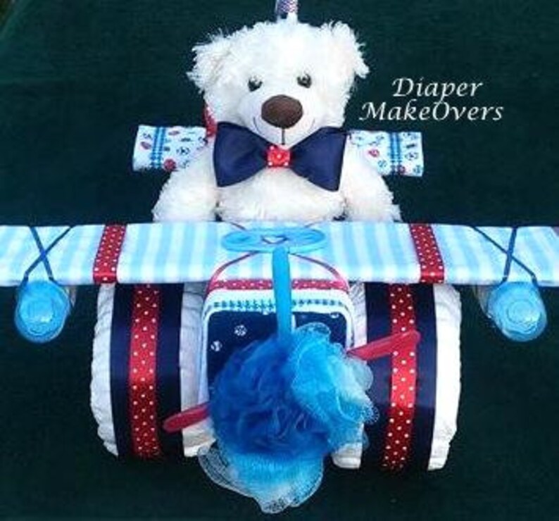 Airplane Diaper Cake Unique Baby Boy Diaper Cakes Unique - Etsy