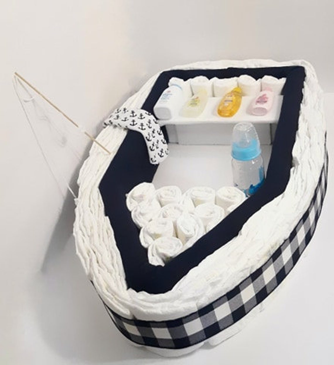 Boat Diaper Cake Nautical Baby Shower Fishing Boat Diaper - Etsy