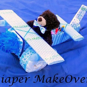 Airplane Diaper Cake Unique Baby Boy Diaper Cakes Unique Baby Shower ...