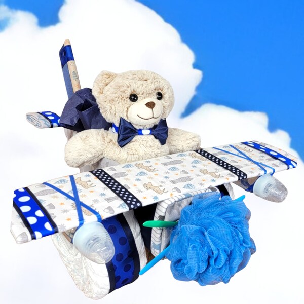 Airplane Diaper Cake - Etsy
