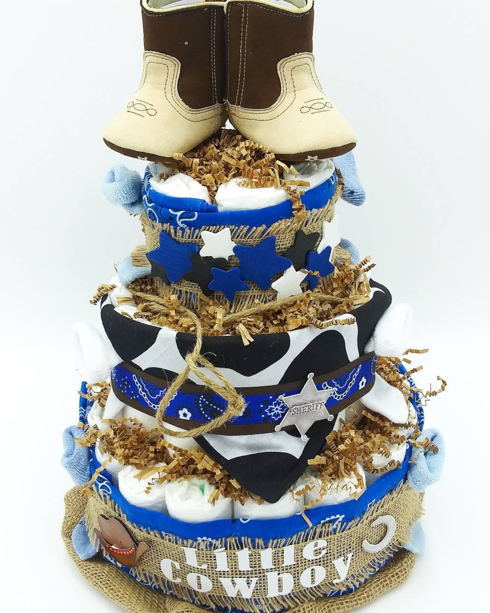 Cowboy Theme Country Diaper Cake Unique Diaper Cake Baby - Etsy