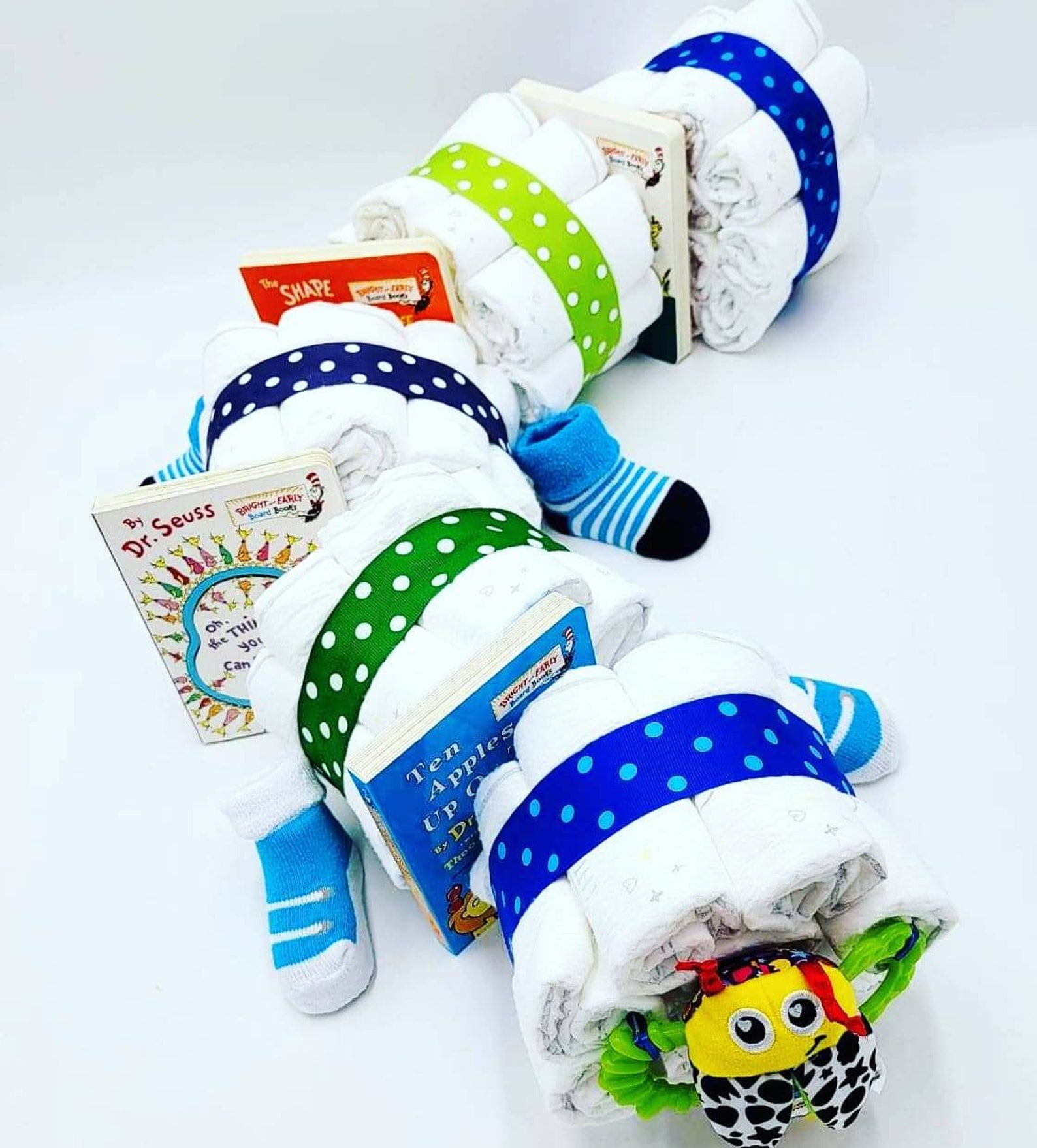 Book Diaper Cake - Caterpillar Diaper Cake - Diaper Cake - Book Baby ...