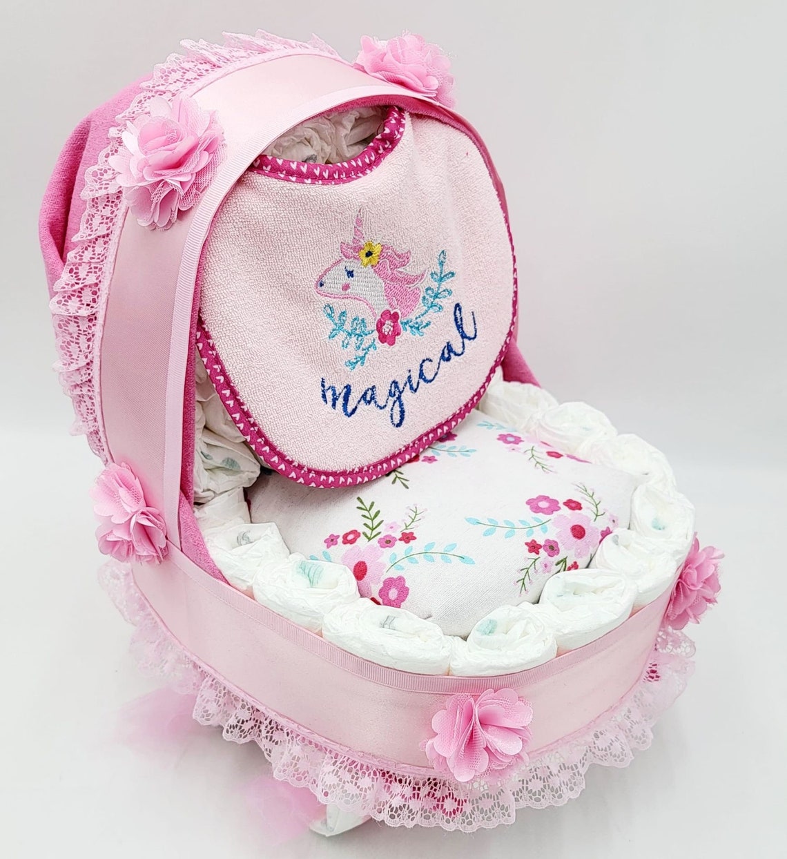 Baby Carriage Diaper Cake Baby Shower Decoration Unique - Etsy