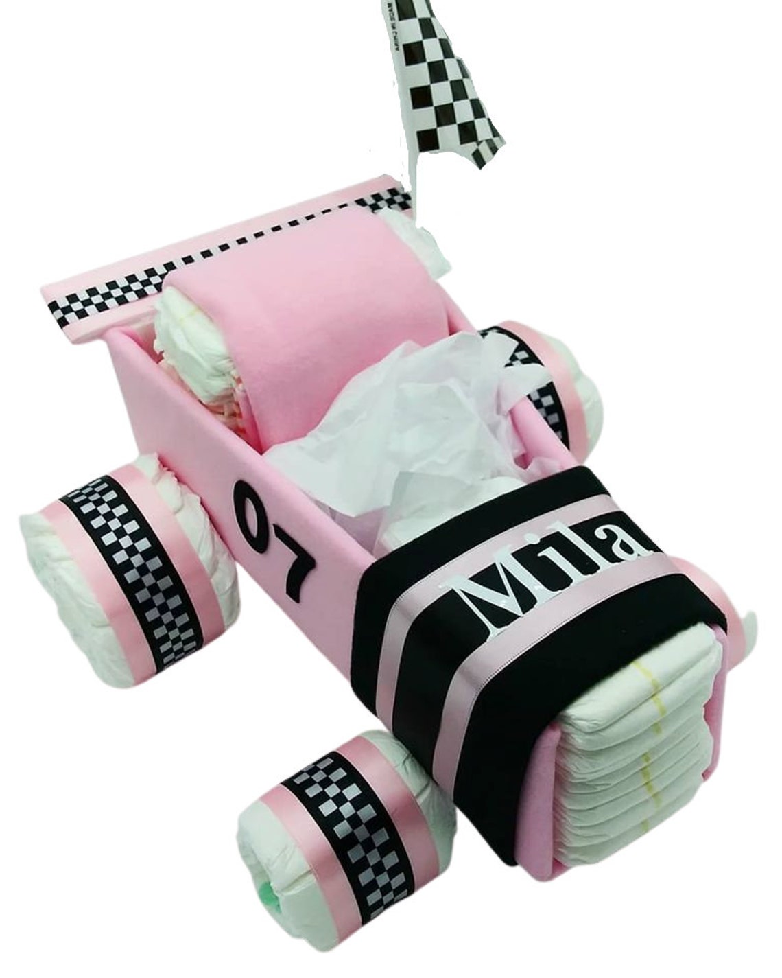 Race Car Baby Shower Diaper Cake Diaper Cake Baby | Etsy