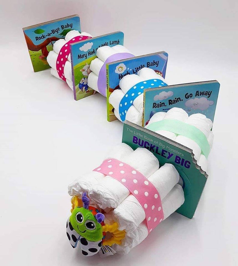 Book Worm Diaper Cake Book Diaper Cake Book Baby Shower | Etsy