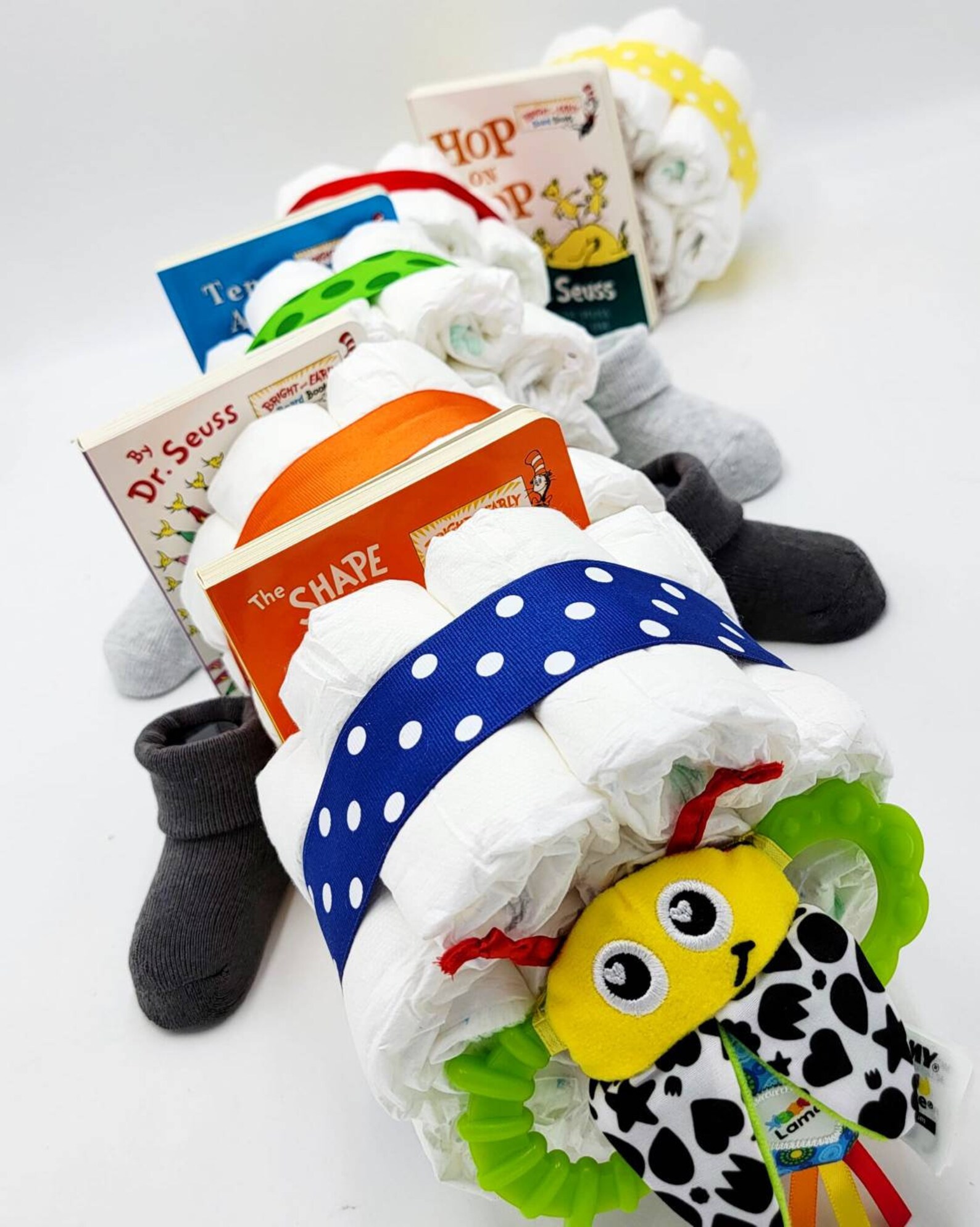 Book Diaper Cake - Caterpillar Diaper Cake - Diaper Cake - Book Baby ...