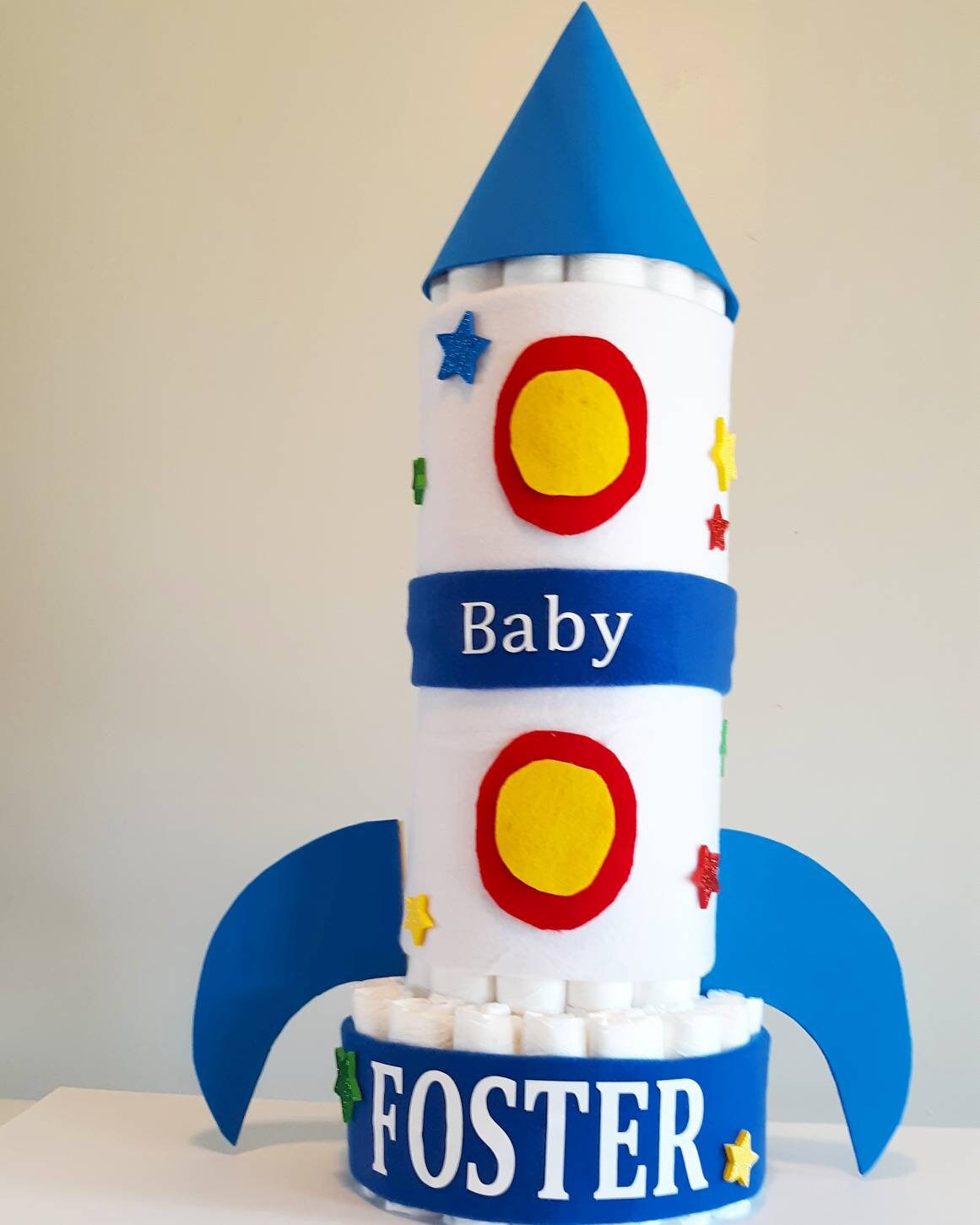 Rocket Ship Diaper Cake Space Diaper Cake Space Baby | Etsy