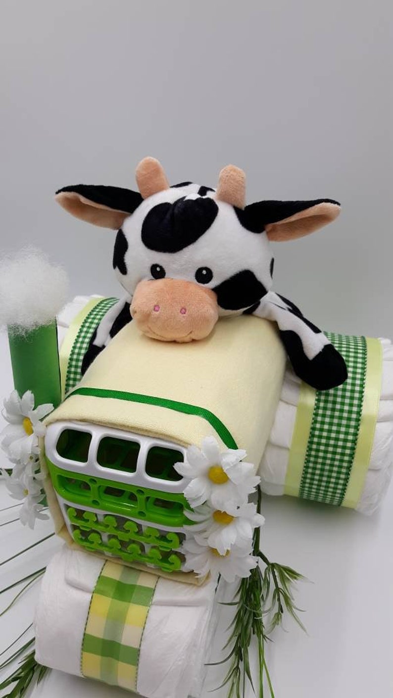 Tractor Diaper Cake Country Baby Shower Decorations Farm | Etsy