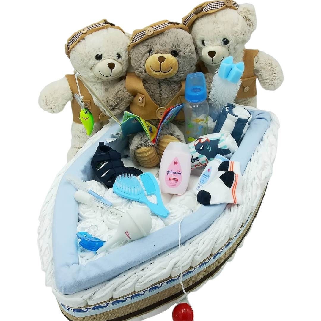 Nautical Diaper Cake - Fishing Diaper Cake - Boat Baby Shower - Fishing ...