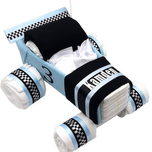 Race Car Diaper Cake - Diaper Cake - Car Diaper Cake - Baby Shower ...
