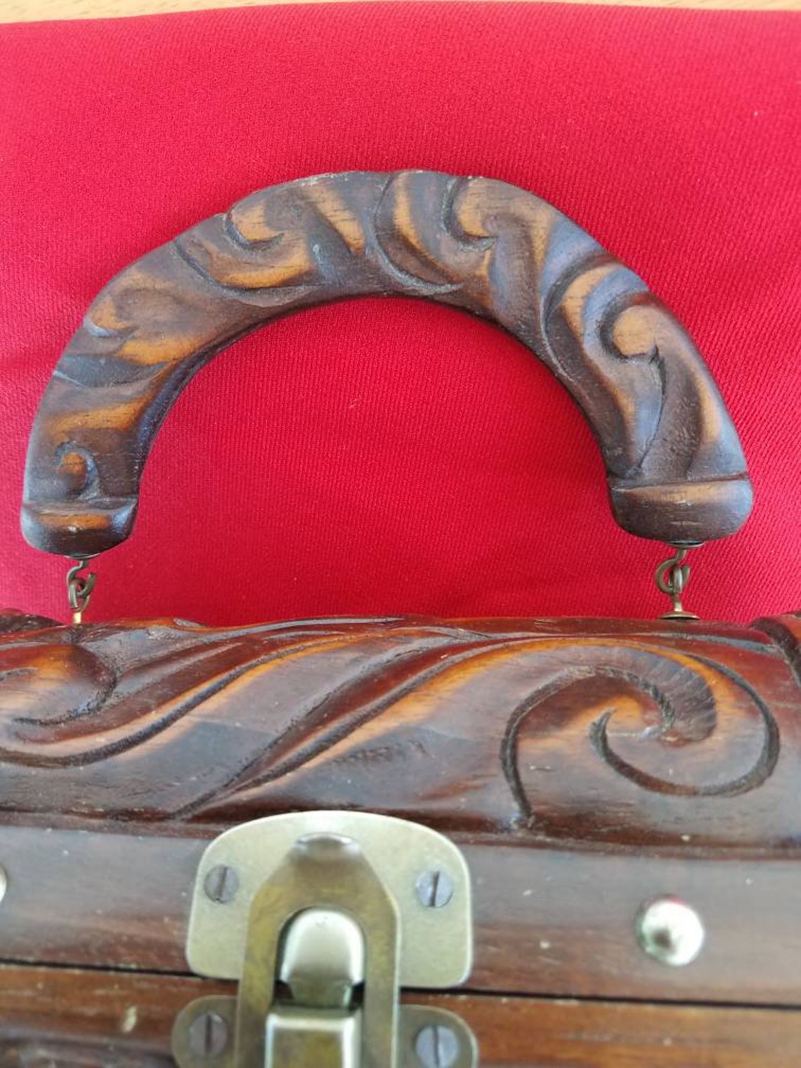 Vintage Honduran Hand Carved Purse or Storage Box - Etsy