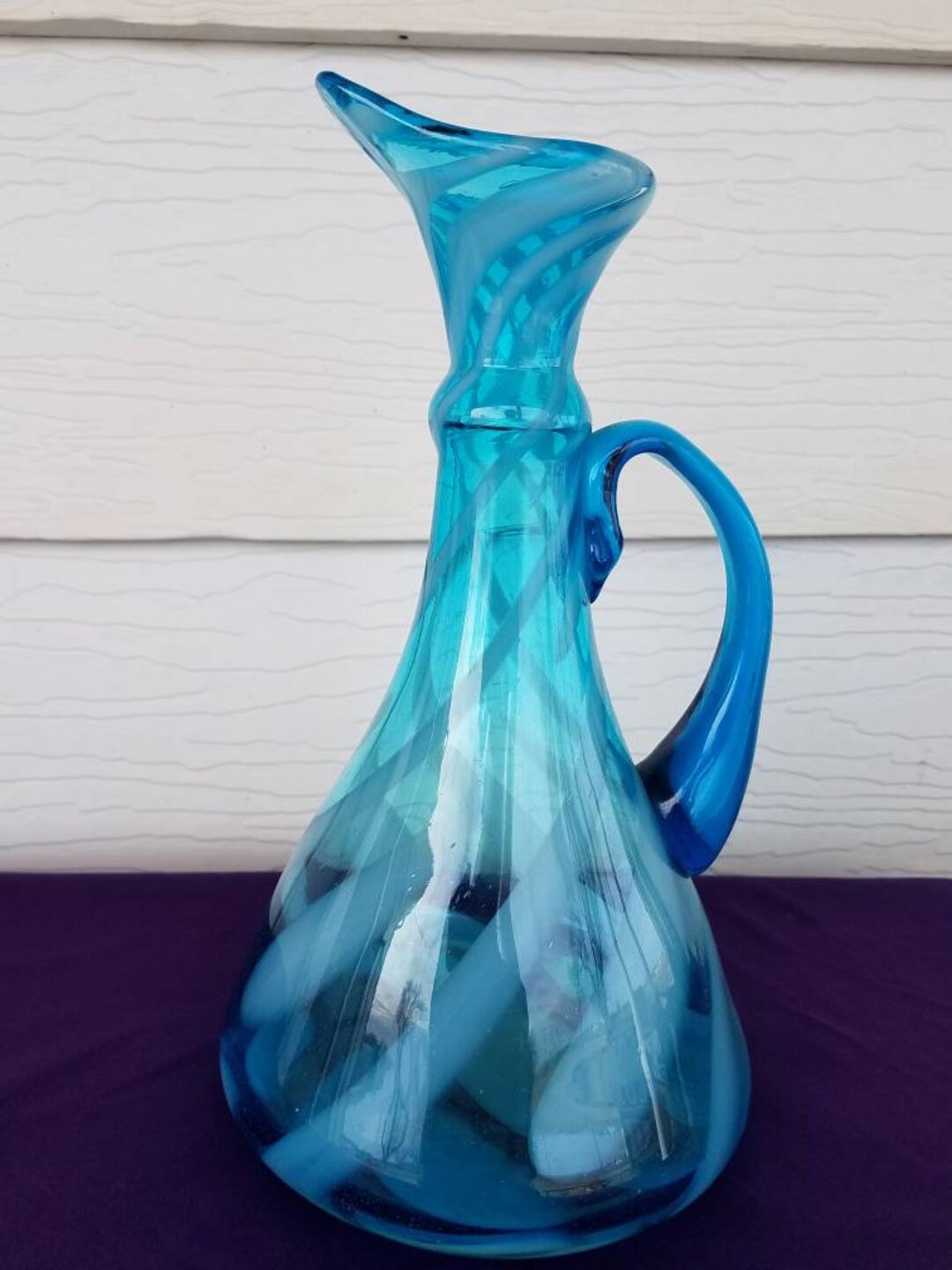 Pichet en verre soufflé à main mexicaine de cru de cru de cru - Etsy France