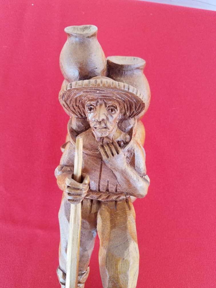 Vintage 1970's Mexican Wooden Carving - Etsy UK