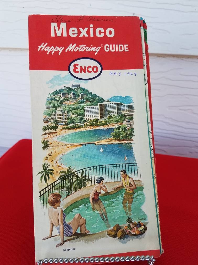 Set of Four Vintage 1960's Mexico Maps | Etsy