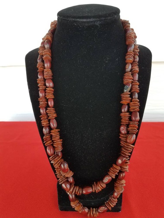 Vintage 1970's Central American Seed Ladies Necklace | Etsy