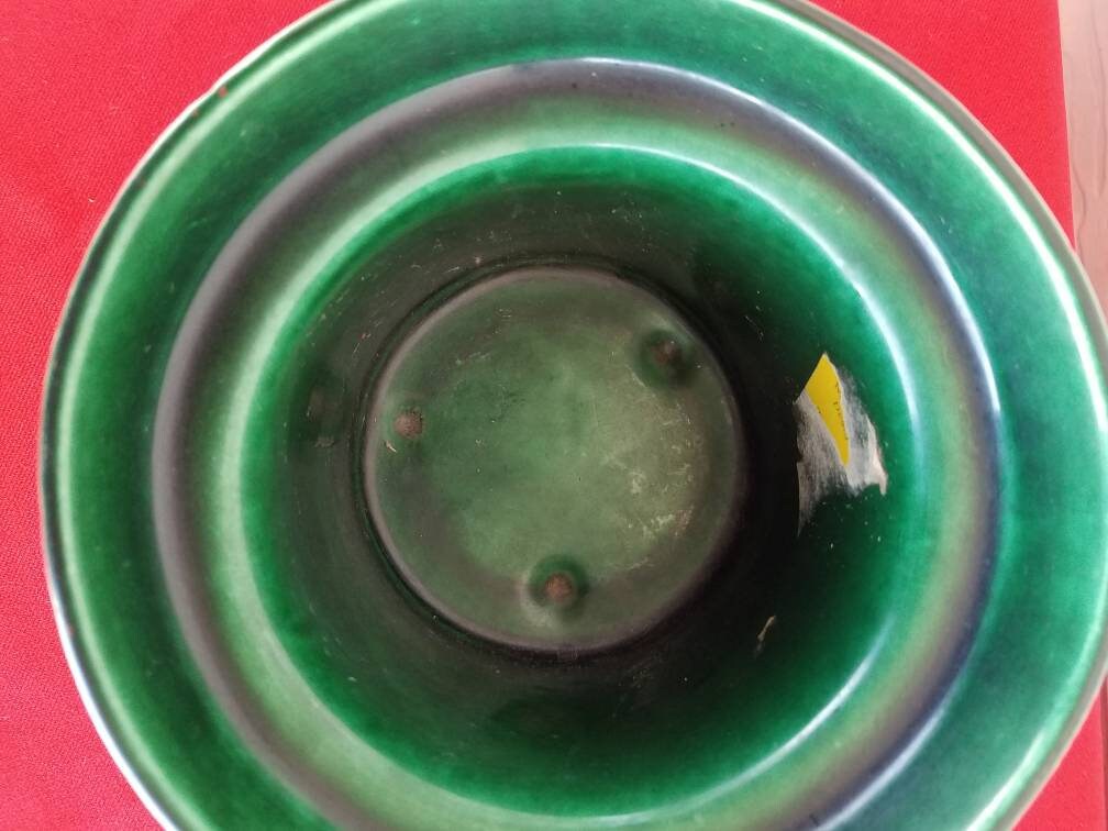 Signed Vintage Green Footed Planter by Miramar of California 1952 # 109 ...