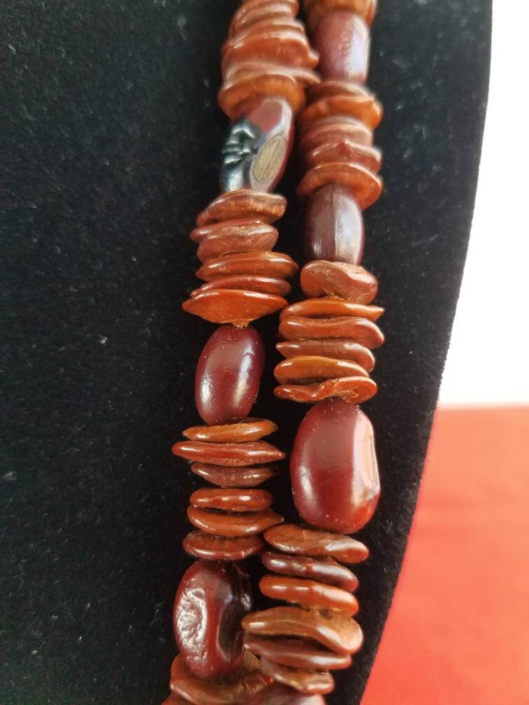 Vintage 1970's Central American Seed Ladies Necklace - Etsy