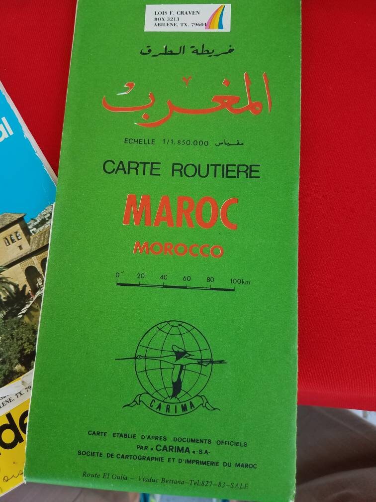 Four Vintage Maps of Spain Morocco and Portugal - Etsy.de