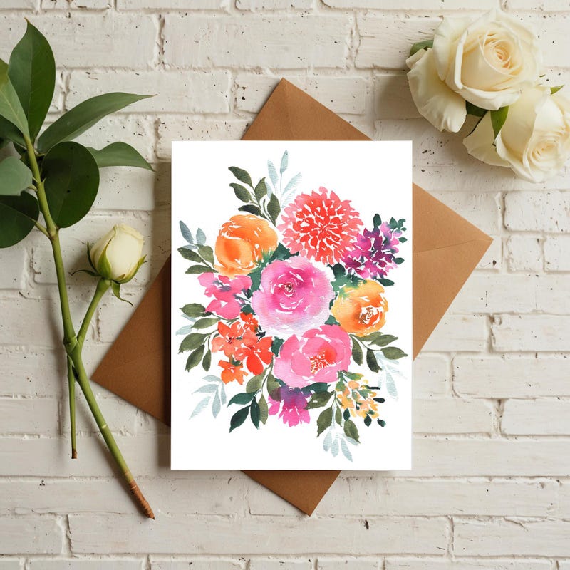 Handpainted Card - Etsy
