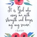 Bible Verse Card 2 Samuel 22:33 Inspirational Watercolor - Etsy