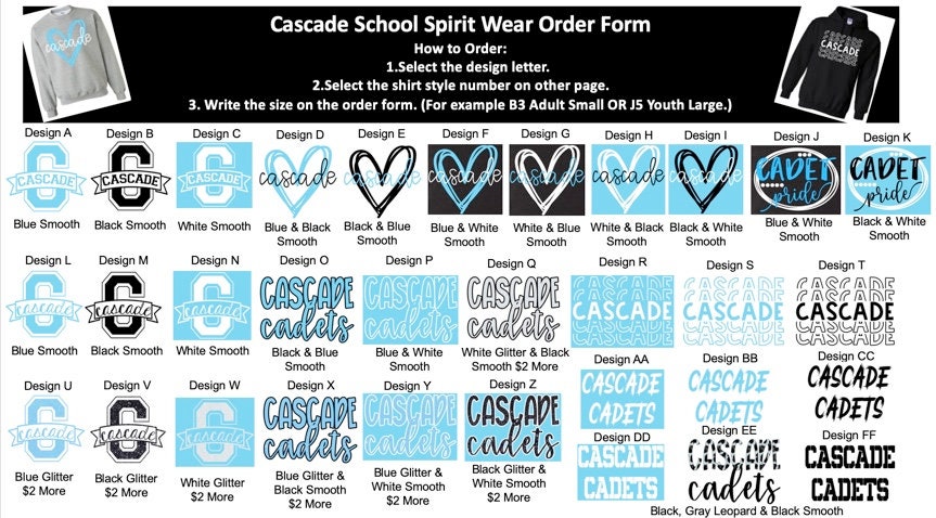 Cascade School Spirit Wear Cascade Cadets School Pride Hoodie | Etsy