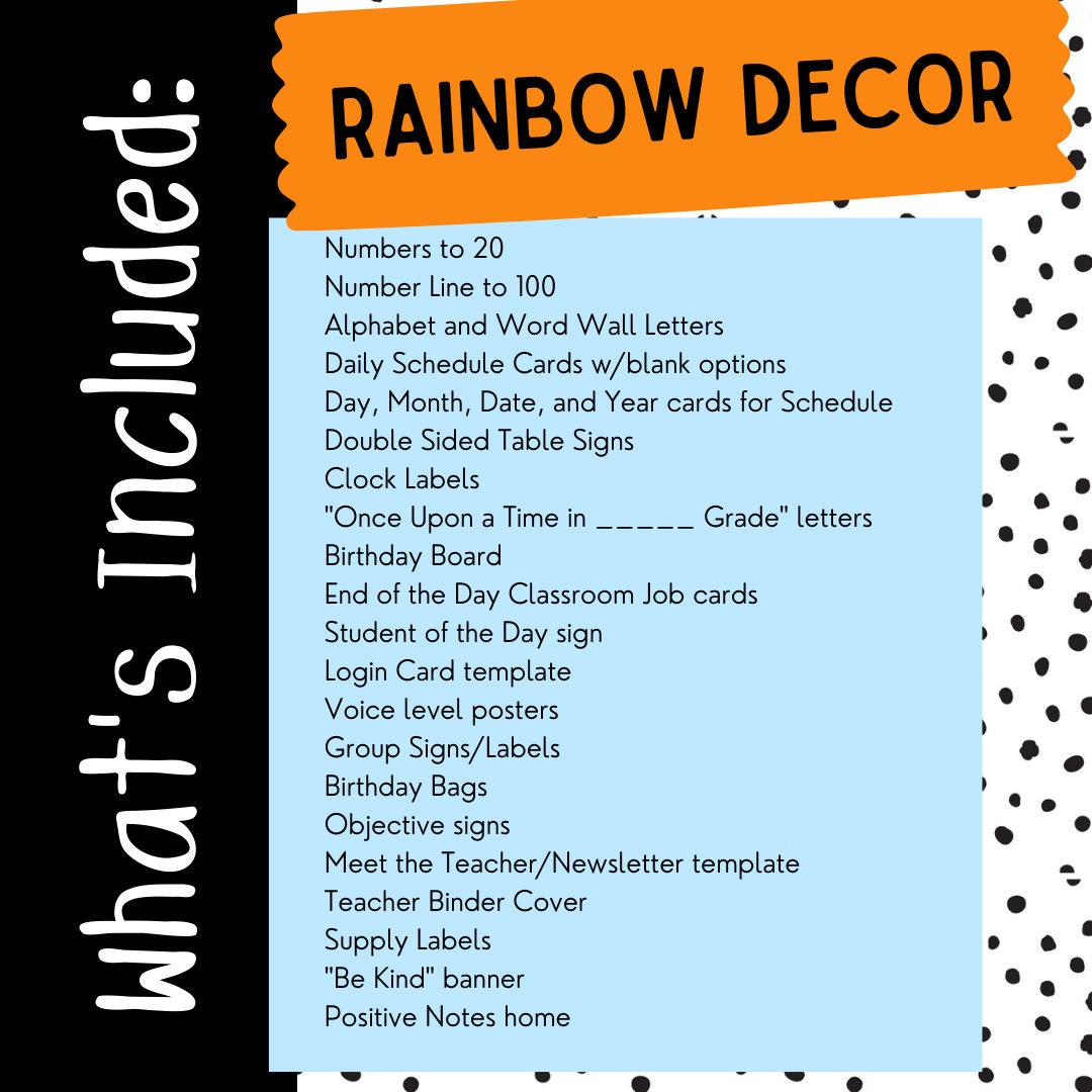 Pastel Rainbow/sun Classroom Decor Bundle - Etsy