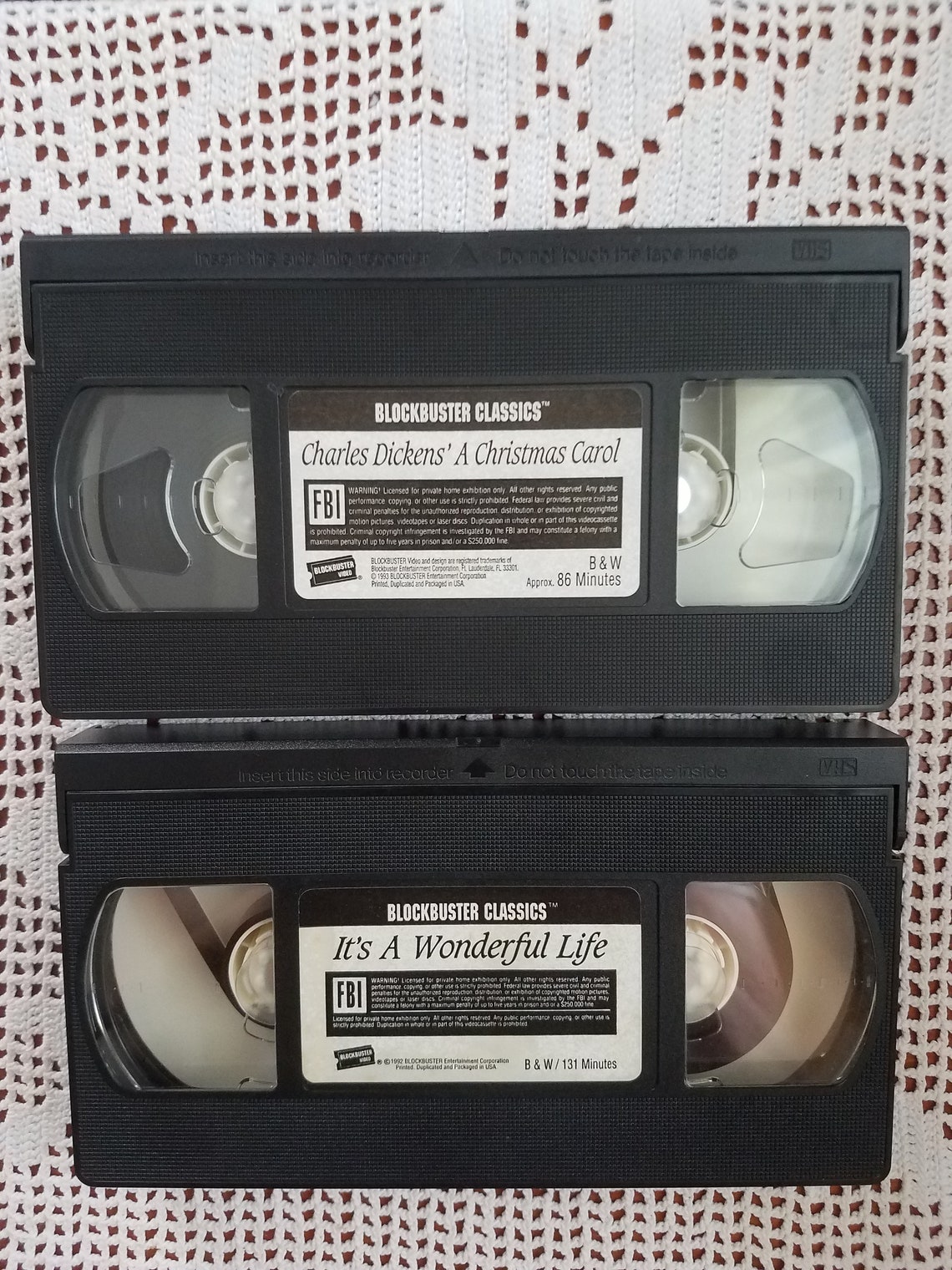 Pair of Blockbuster Classics VHS Christmas Movies: A Christmas Carol ...