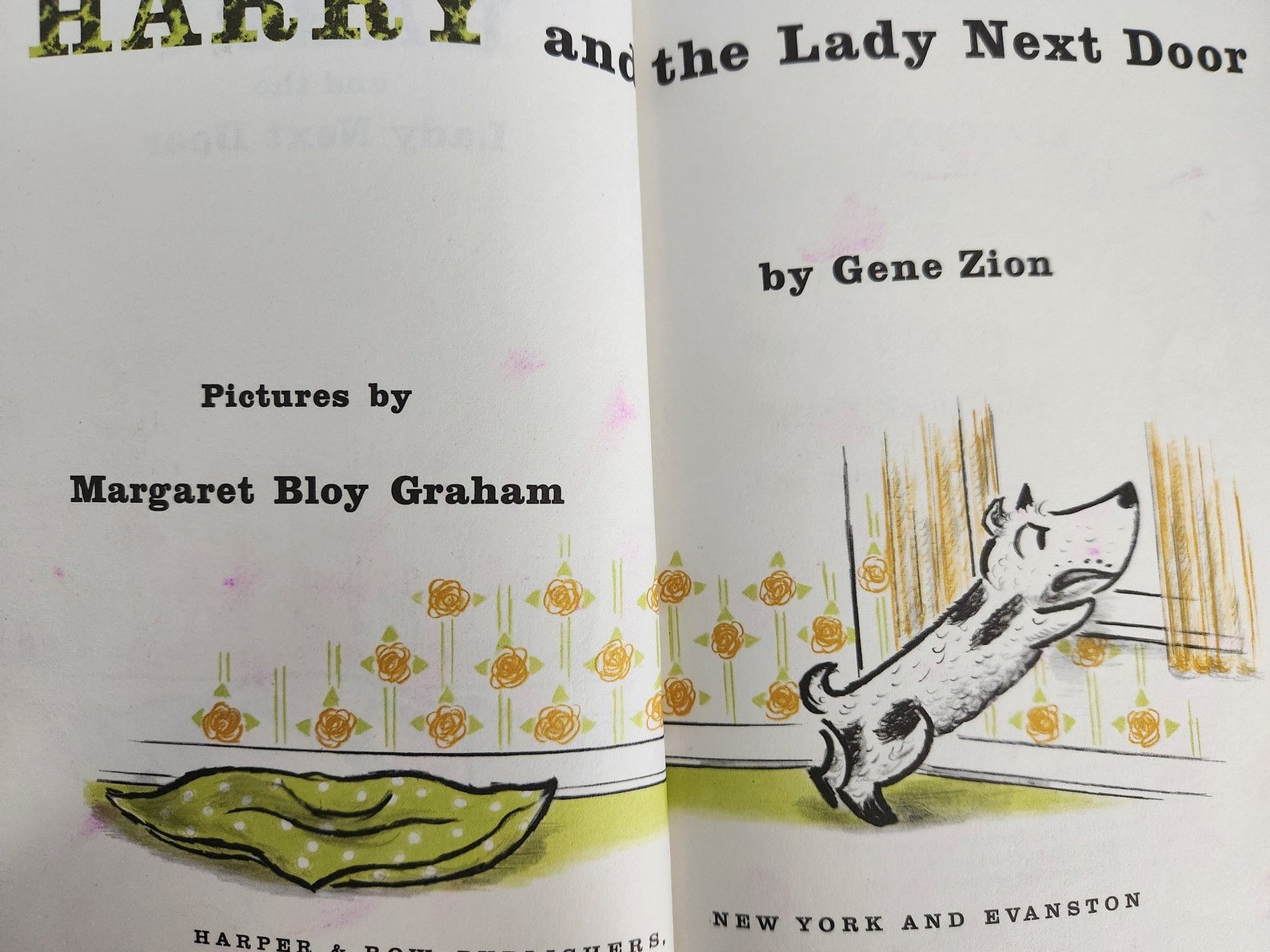 Harry and the Lady Next Door by Gene Zion, 1960 - Etsy