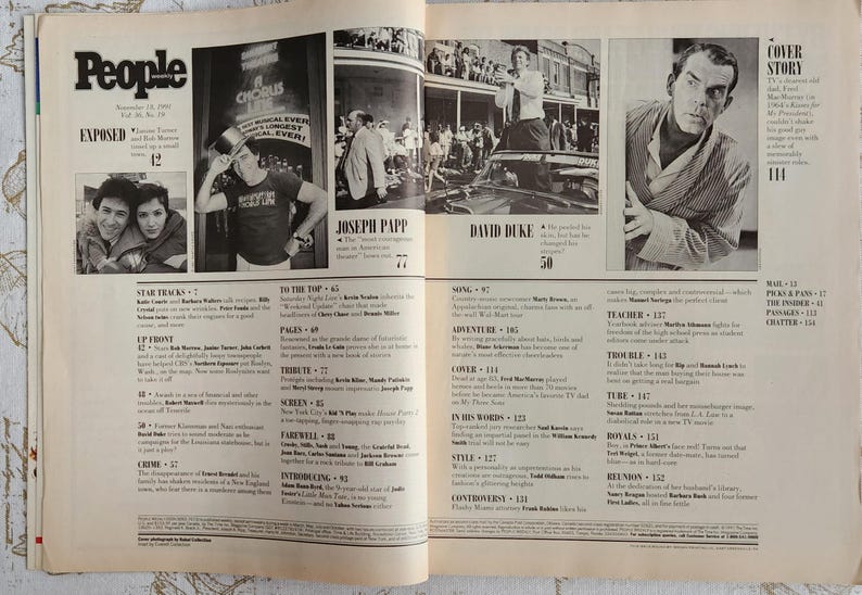 Pair of Nov 1991 People Magazines - Etsy