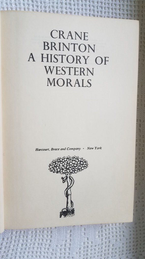 A History of Western Morals by Crane Brinton 1959 First - Etsy