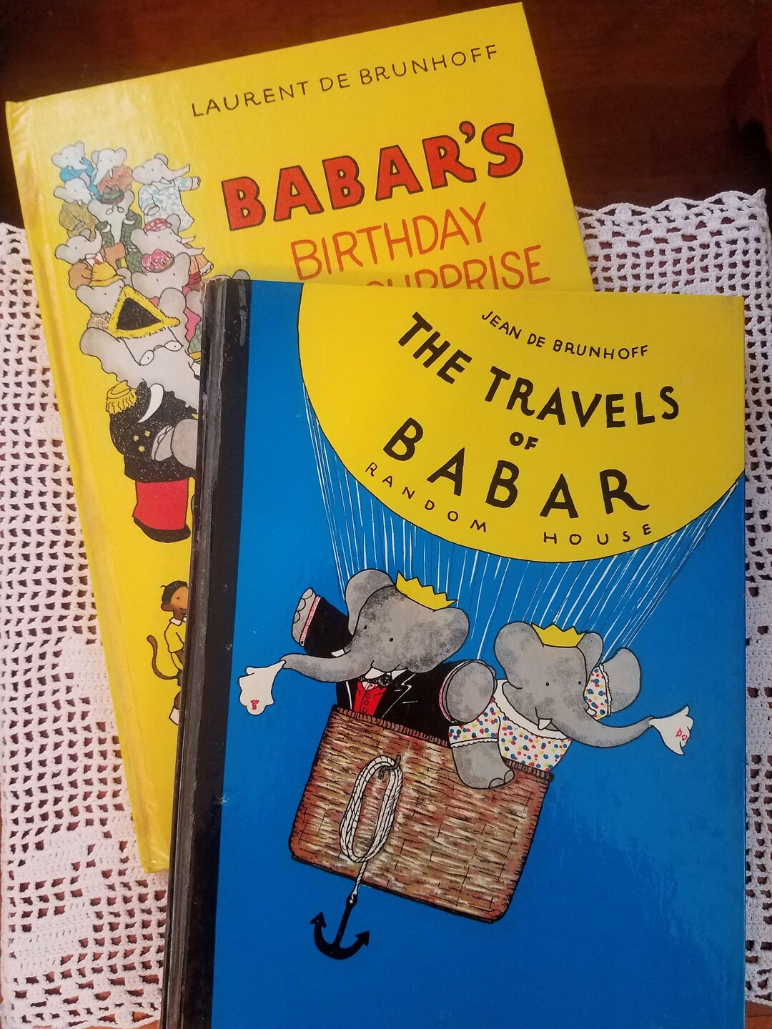 Pair of Vintage Babar the Elephant Books. the Travels of Babar 1961 and ...