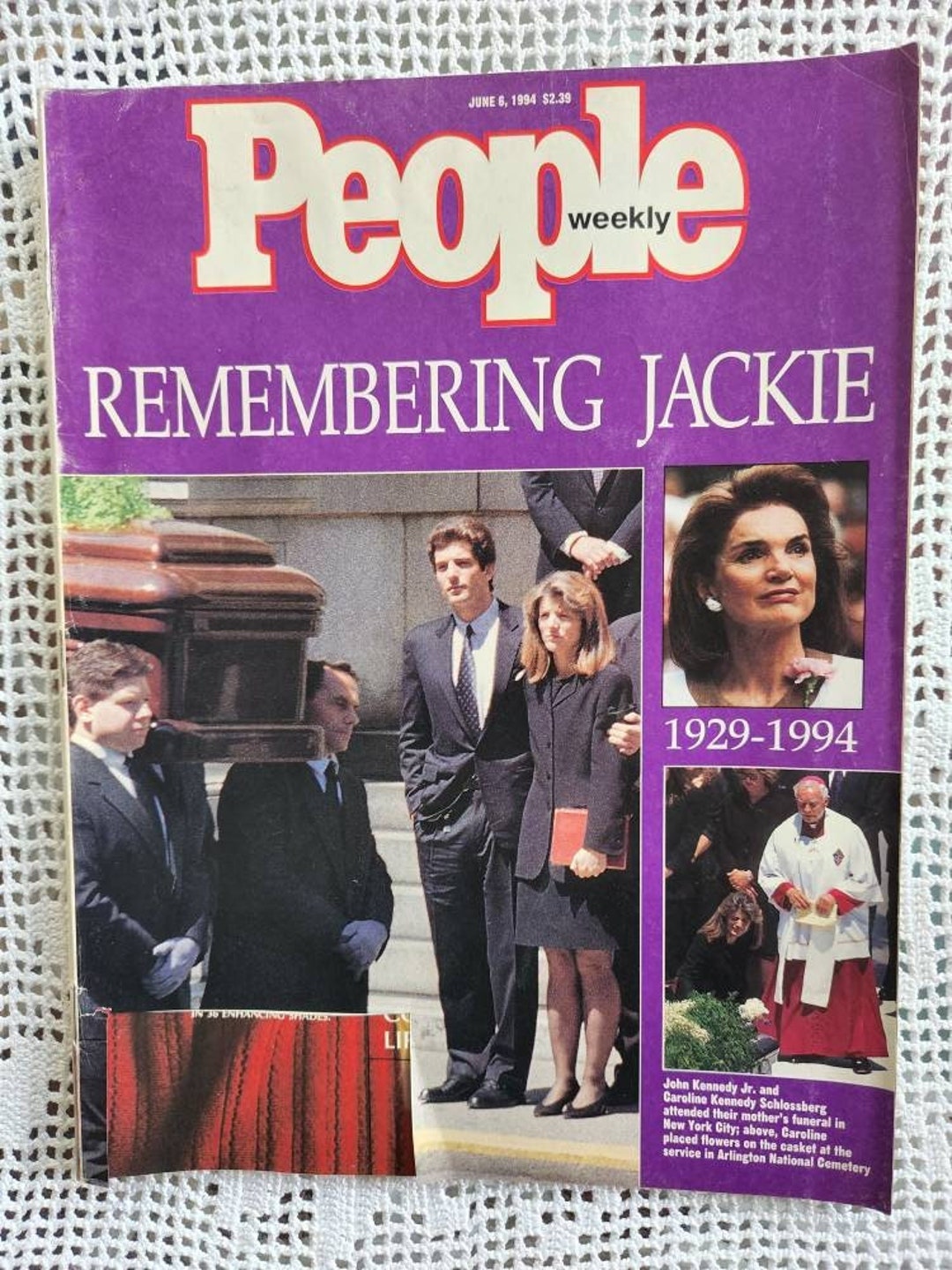 People Magazine, Remembering Jackie, June 6, 1994 - Etsy