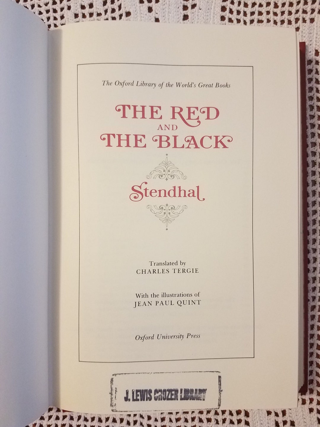 The Red and the Black, Stendhal, 1984, the Oxford Library of the World ...