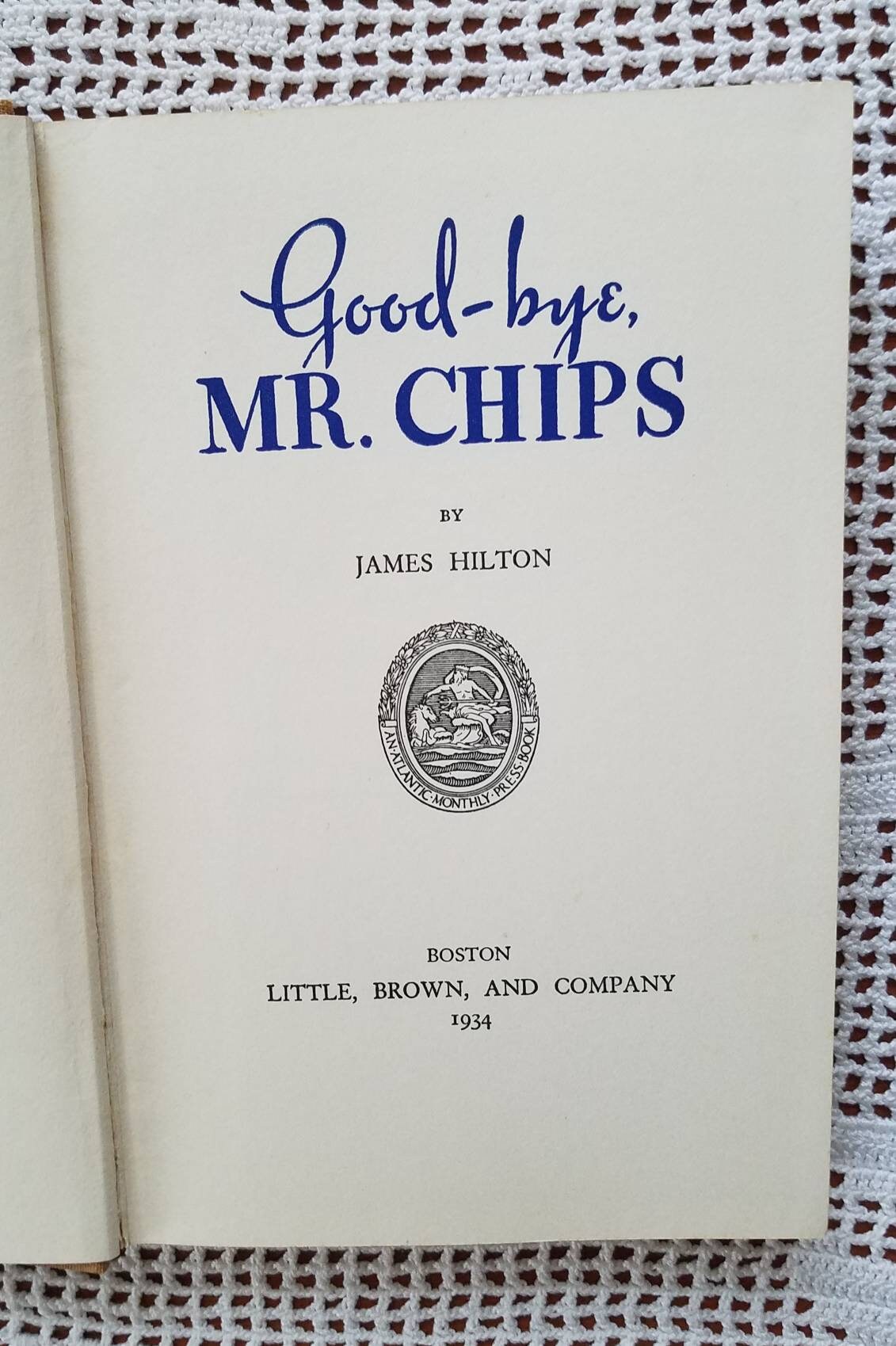 Good-bye Mr. Chips by James Hilton 1934 first edition second - Etsy.de