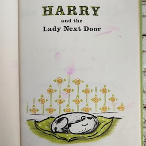 Harry and the Lady Next Door by Gene Zion, 1960 - Etsy