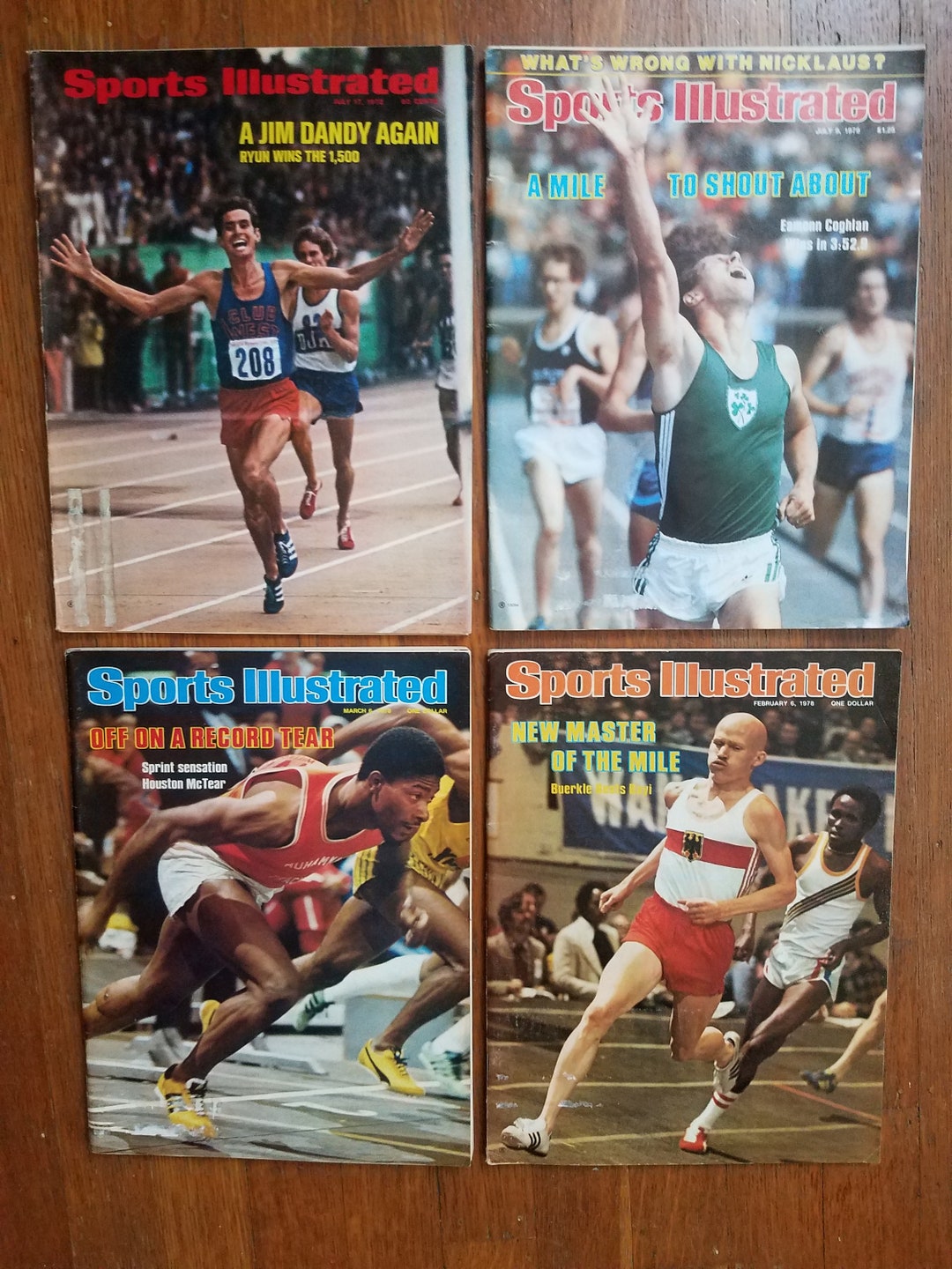Collection of Four Vintage Sports Illustrated Magazines With Covers ...