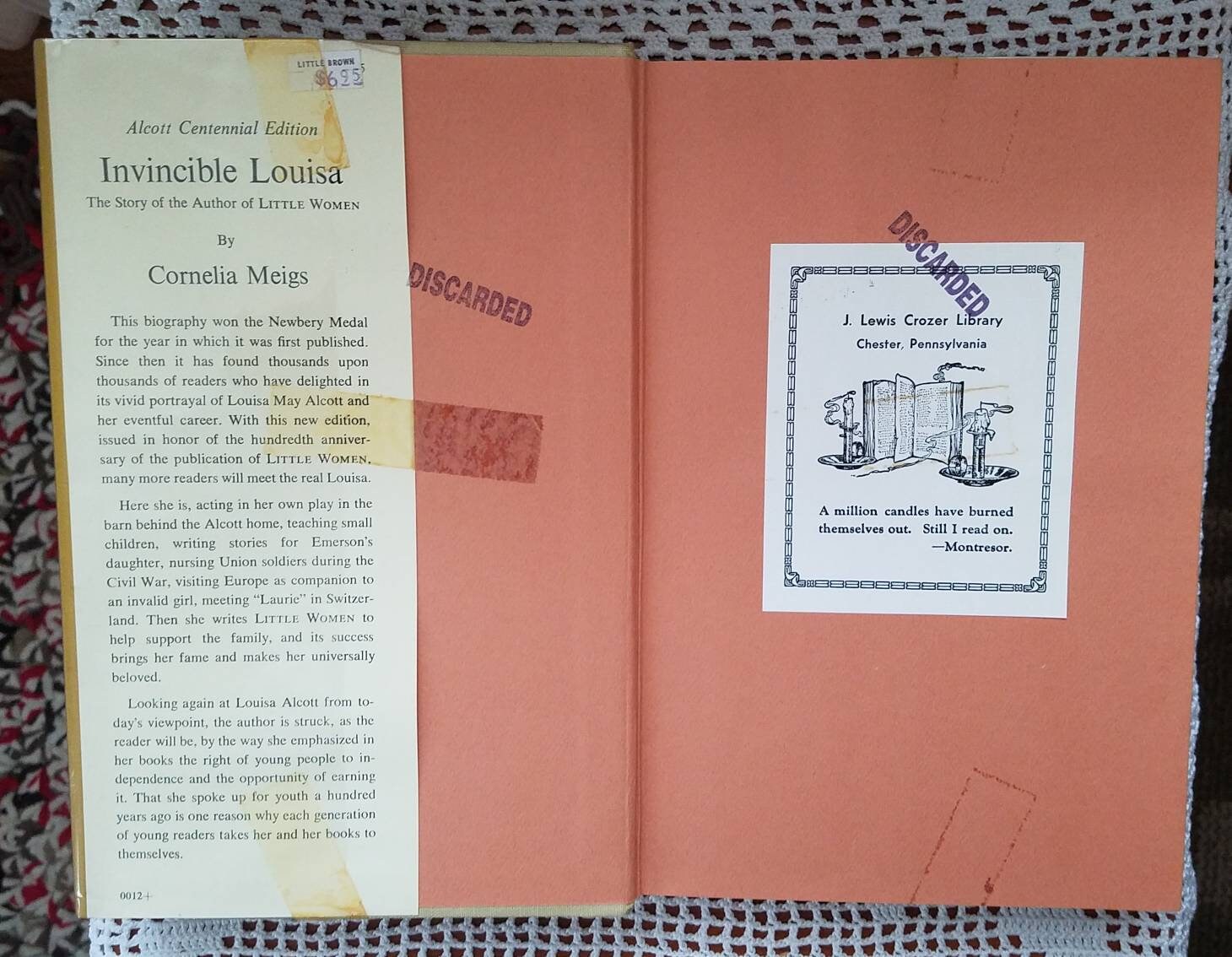 Invincible Louisa the Story of the Author of Little Women by - Etsy