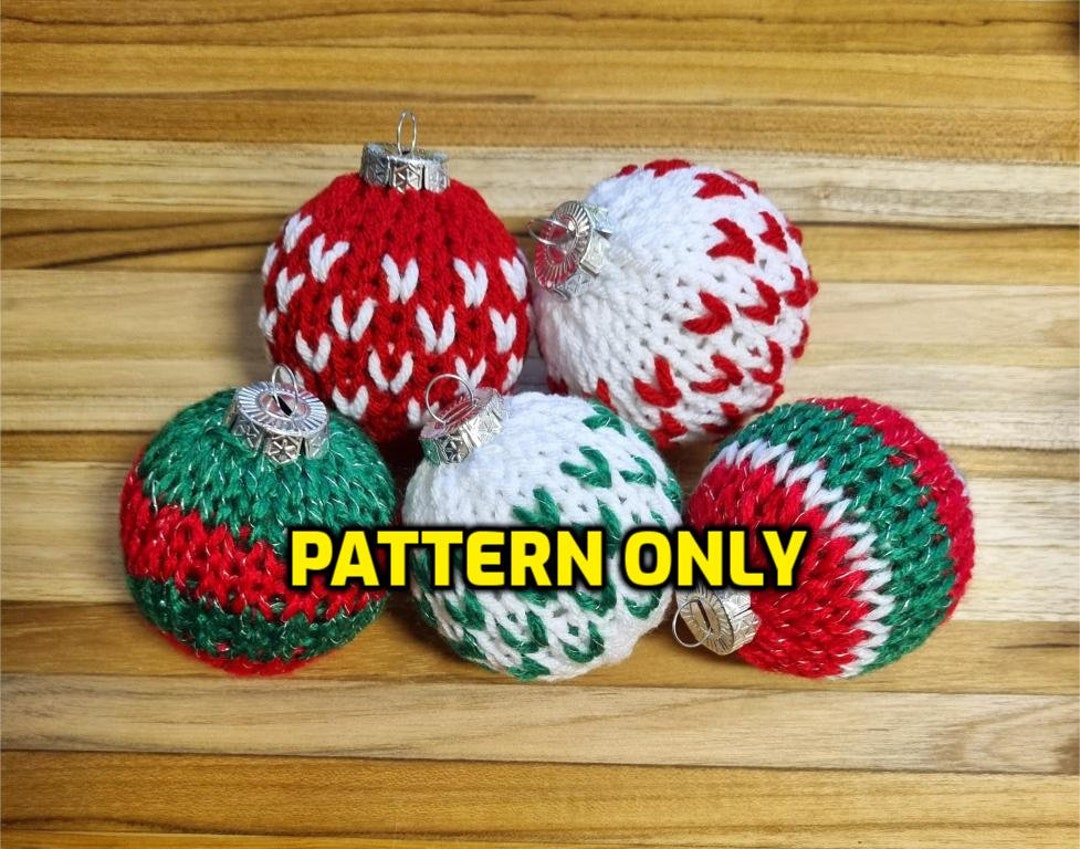 Knitting Machine Pattern Christmas Baubles Ornament sentro Addi PDF ...