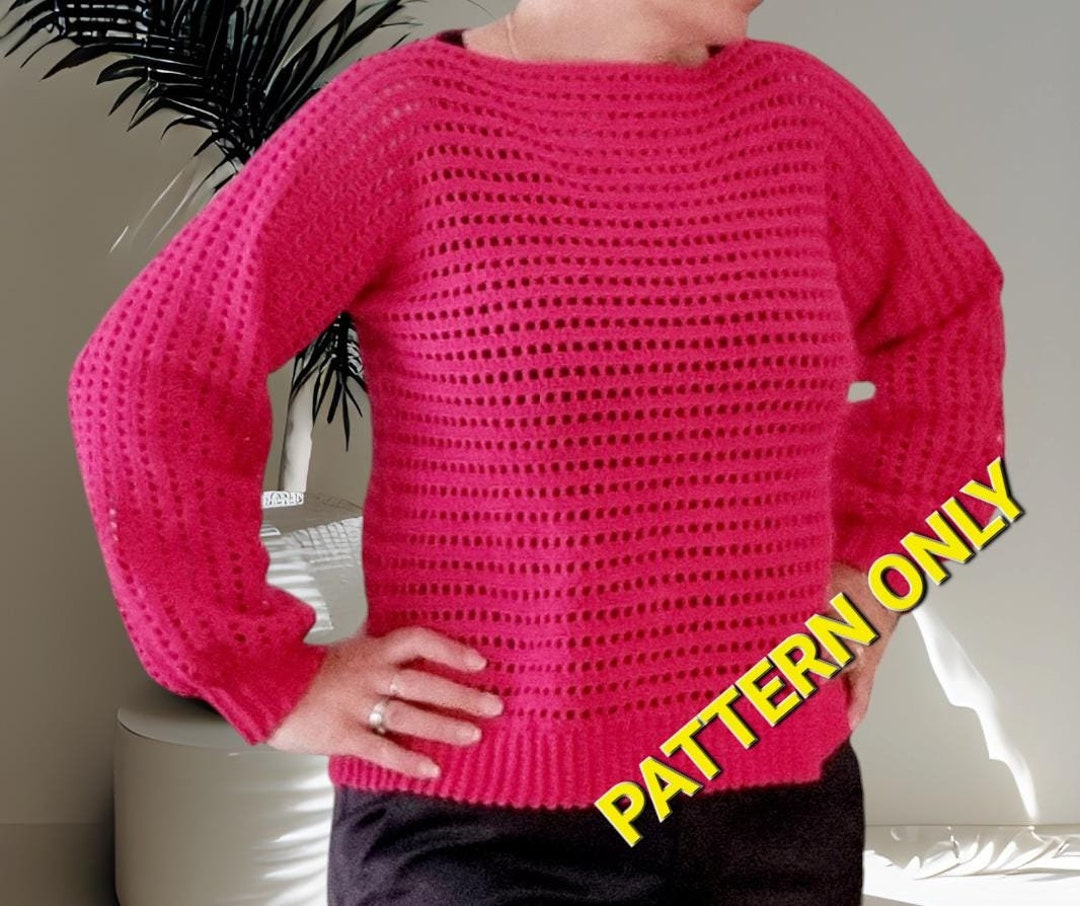 CROCHET PATTERN - Felicity Sweater - PDF - 9 Sizes - Instant Download ...