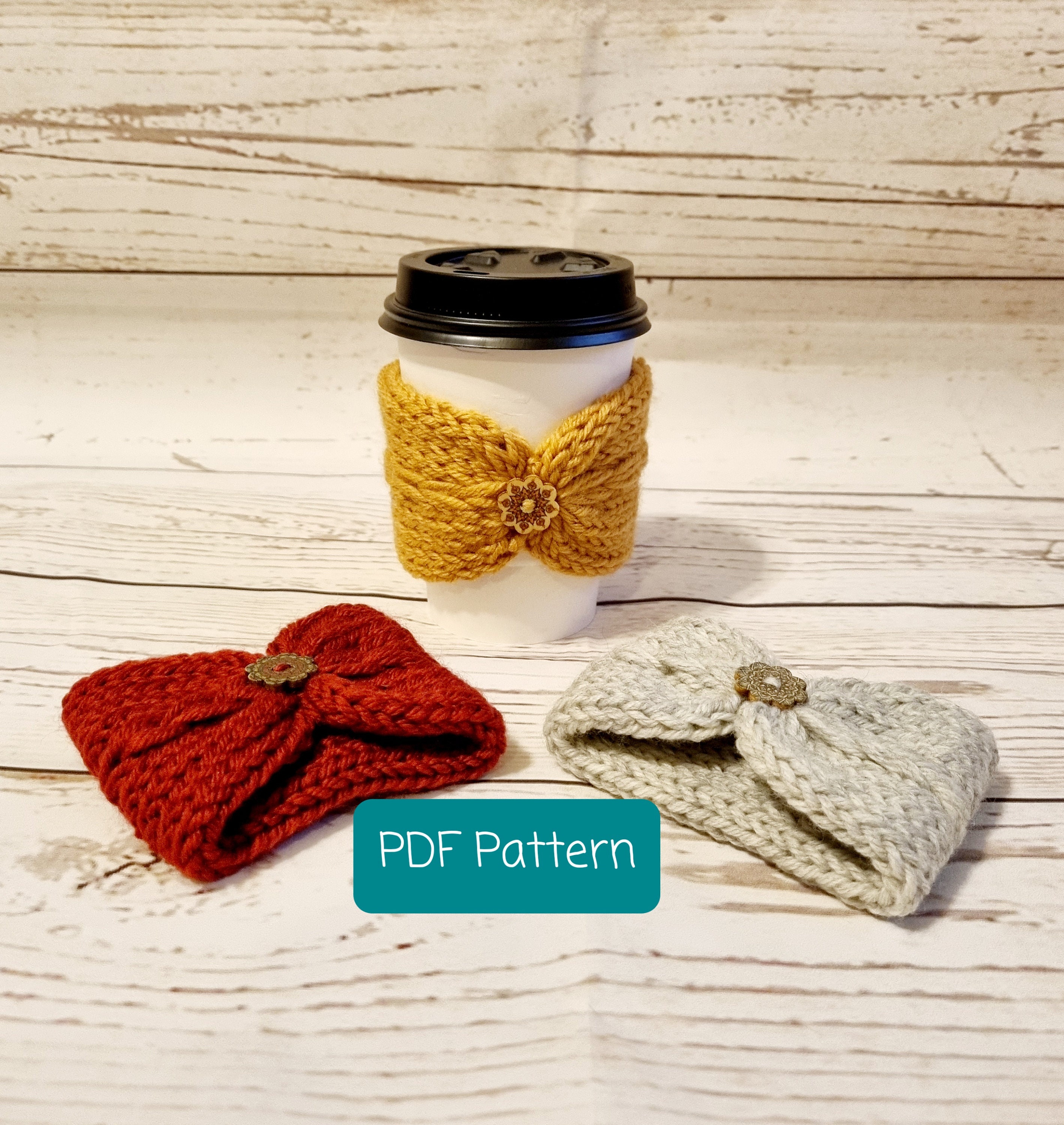 Circular Knitting Machine Pattern - Braided Cup Cozy - Sentro - Addi ...